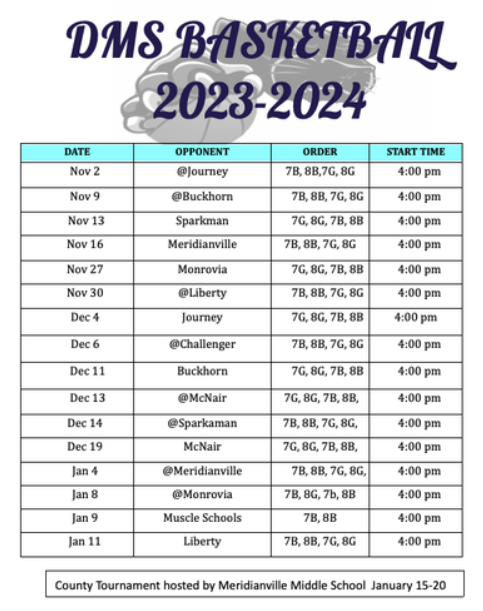Athletics / DMS Sports Schedules
