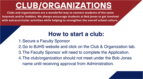 *Clubs & Organizations Procedures / STEP 1: Application