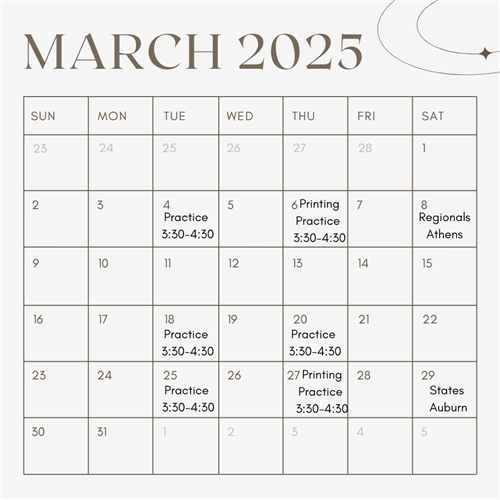 Science Olympiad / Calendar of Events